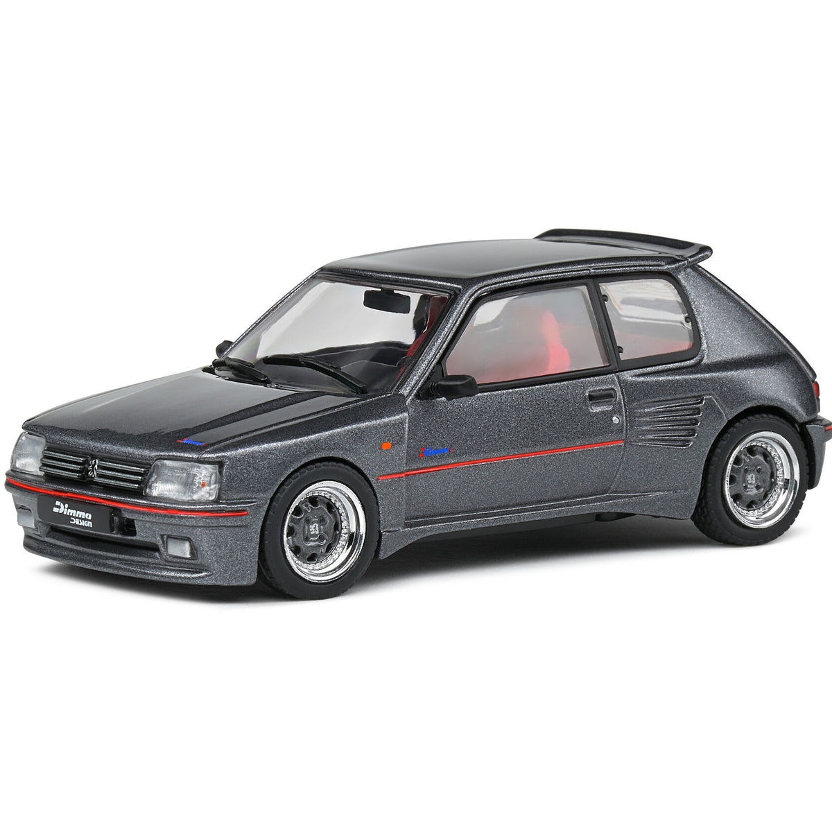 Solido Peugeot 205 GTI Dimma Body Kit 1988 Metallic Grey 1/43 Scale