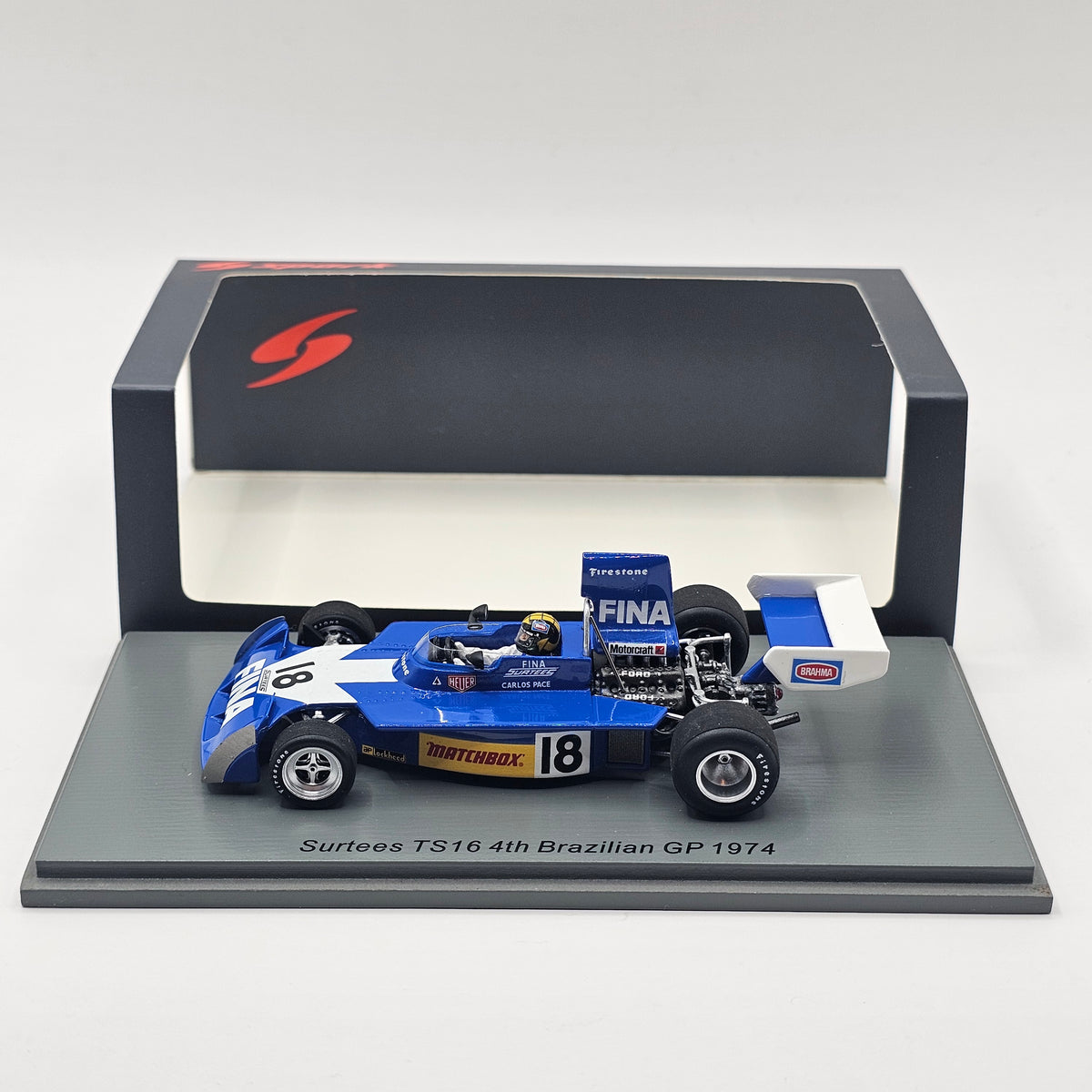 Spark Surtees TS16 #18 Carlos Pace Brazilian GP 1974 1/43 Scale S9650
