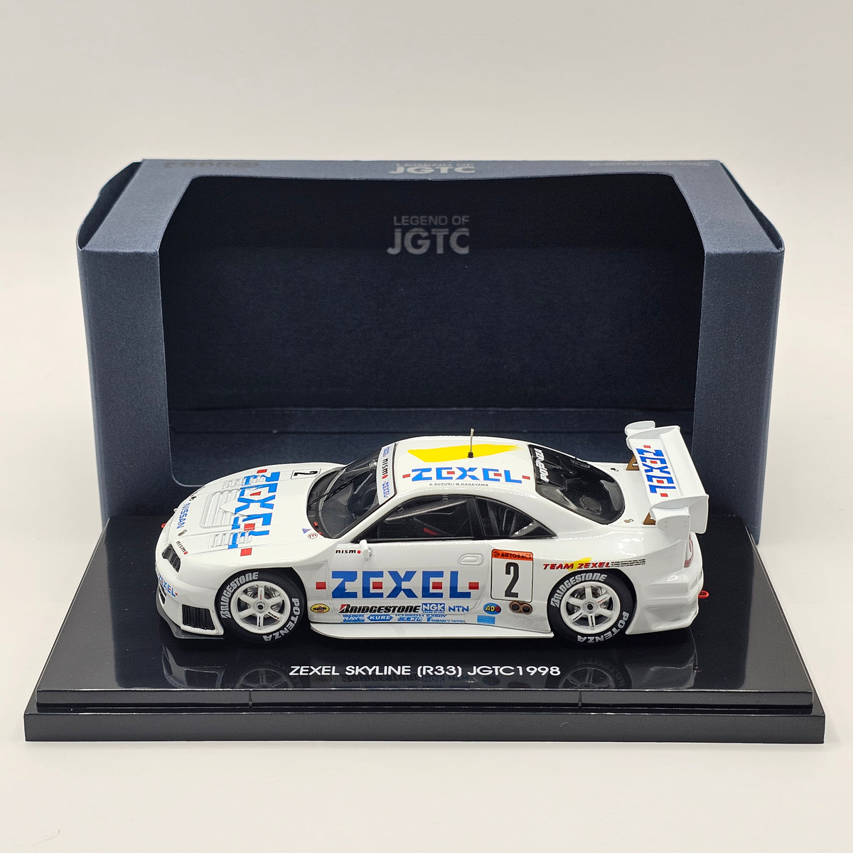 EBBRO Nissan Skyline GT-R R33 #2 Nismo Zexel JGTC GT500 1998 1/43 Scal