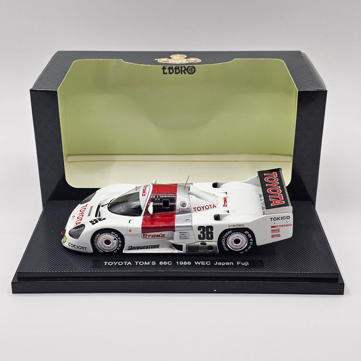 EBBRO Toyota 86C #36 Toyota Team Tom's WEC Japan 1986 1/43 Scale