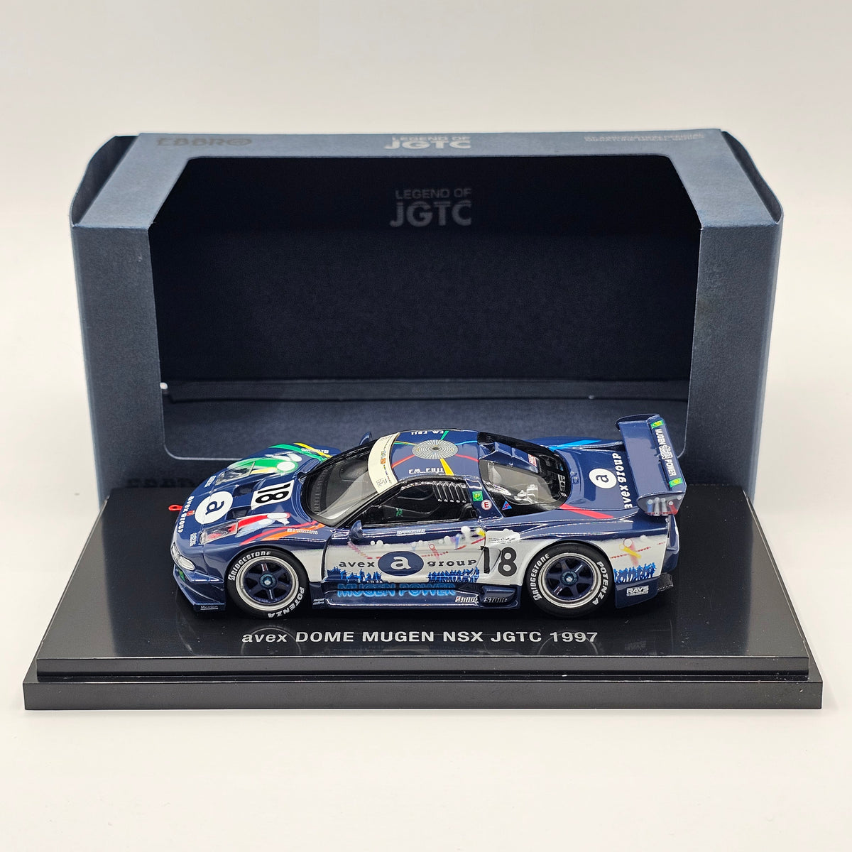 EBBRO Honda NSX #18 avex Mugen Dome JGTC GT500 1997 1/43 Scale