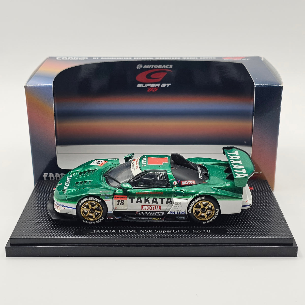 EBBRO Honda NSX #18 Takata Dome Racing Team Super GT 2005 GT500 1/43 S