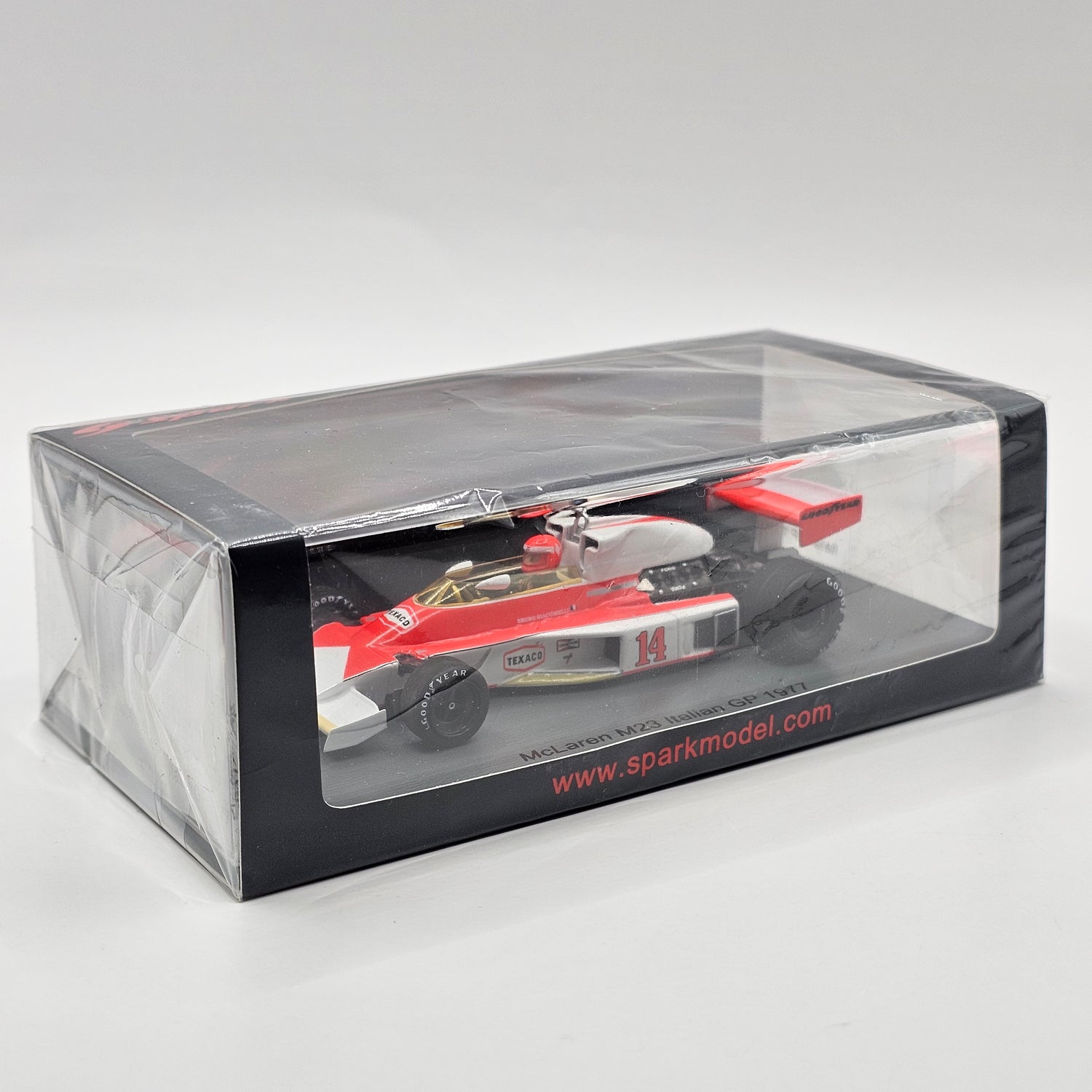 Spark McLaren M23 #14 Bruno Giacomelli 1977 Italian Formula 1 GP 1/43