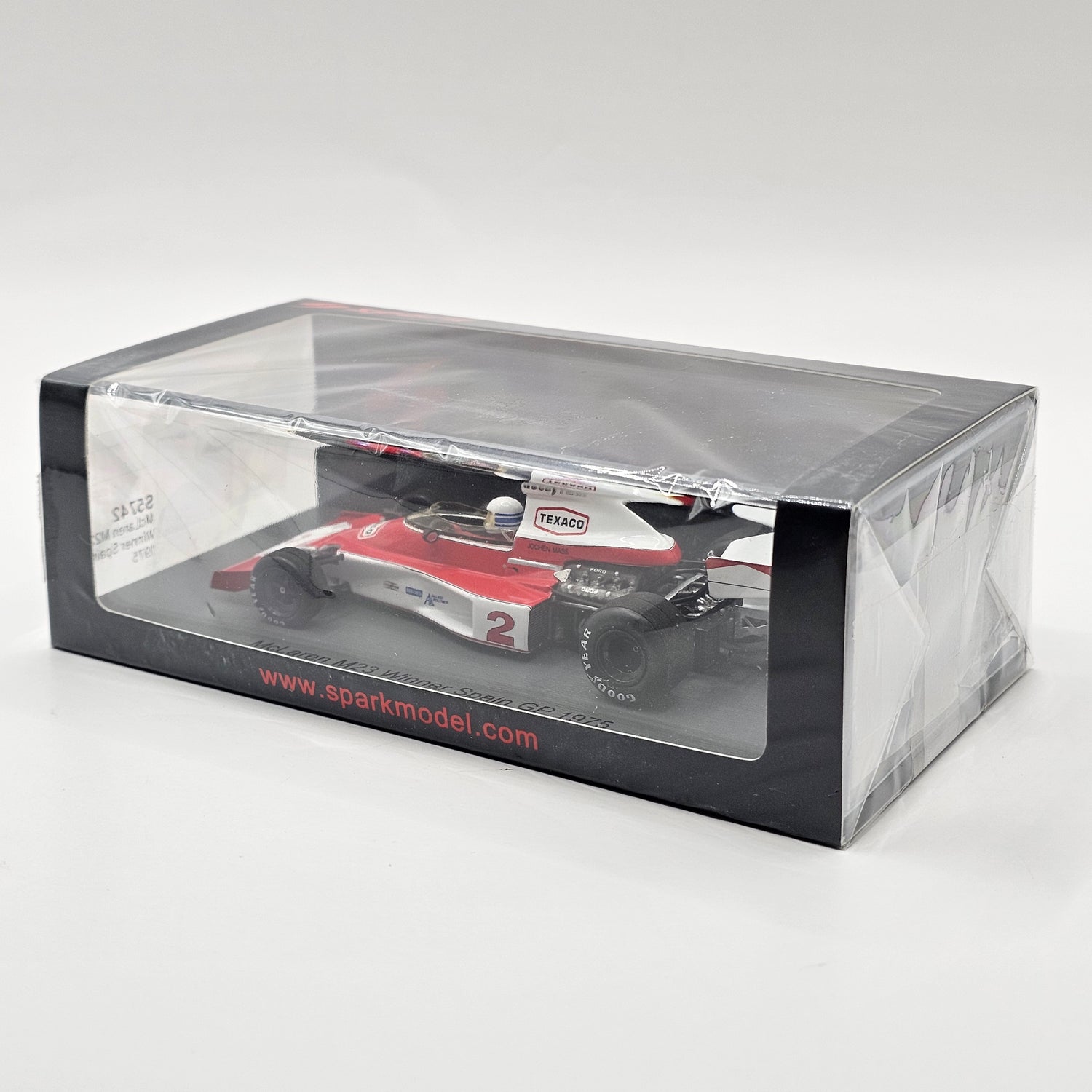 Spark McLaren M23 #2 Jochen Mass 1975 Spanish Formula 1 GP Winner 1/43