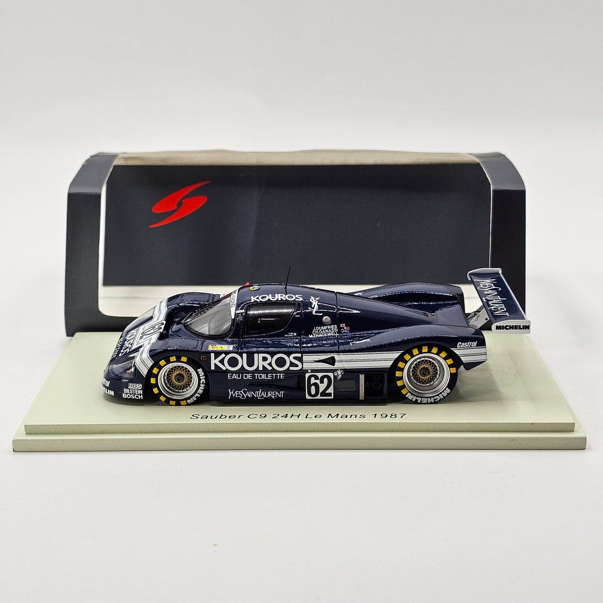 Spark Mercedes Sauber C9 #62 Kouros Racing 24Hrs Le Mans 1987 1/43 Sca