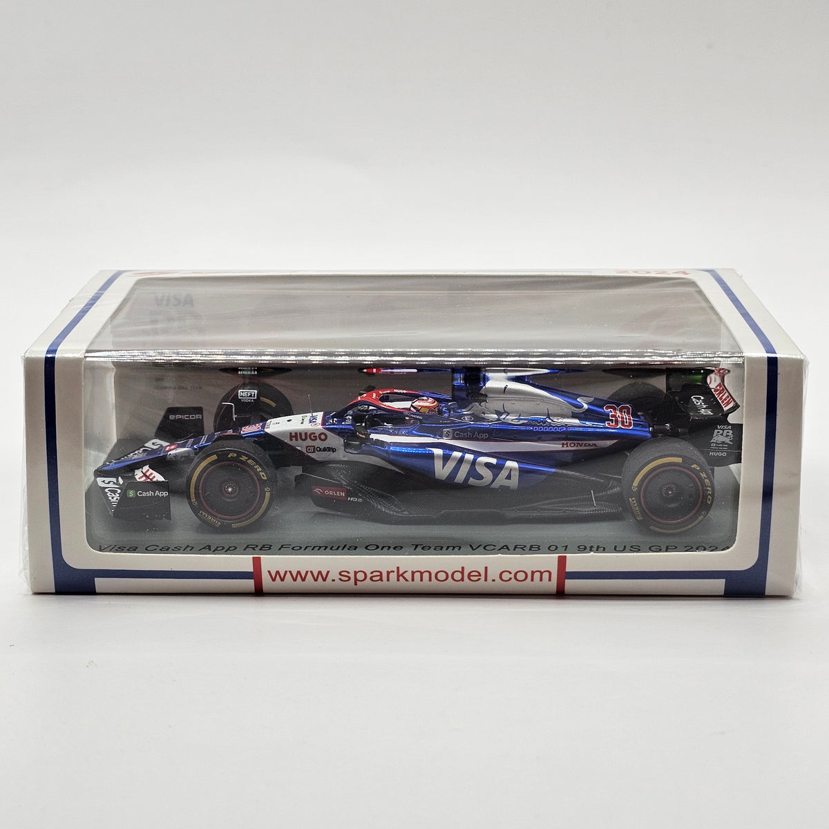 Spark Visa Cash App F1 Team VCARB 01 #30 Lawson US F1 GP 2024 1/43 Sca