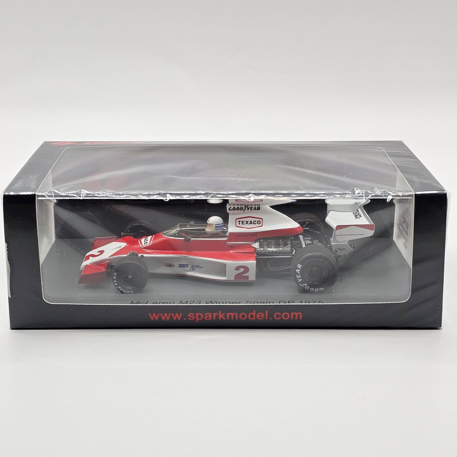 Spark McLaren M23 #2 Jochen Mass 1975 Spanish Formula 1 GP Winner 1/43